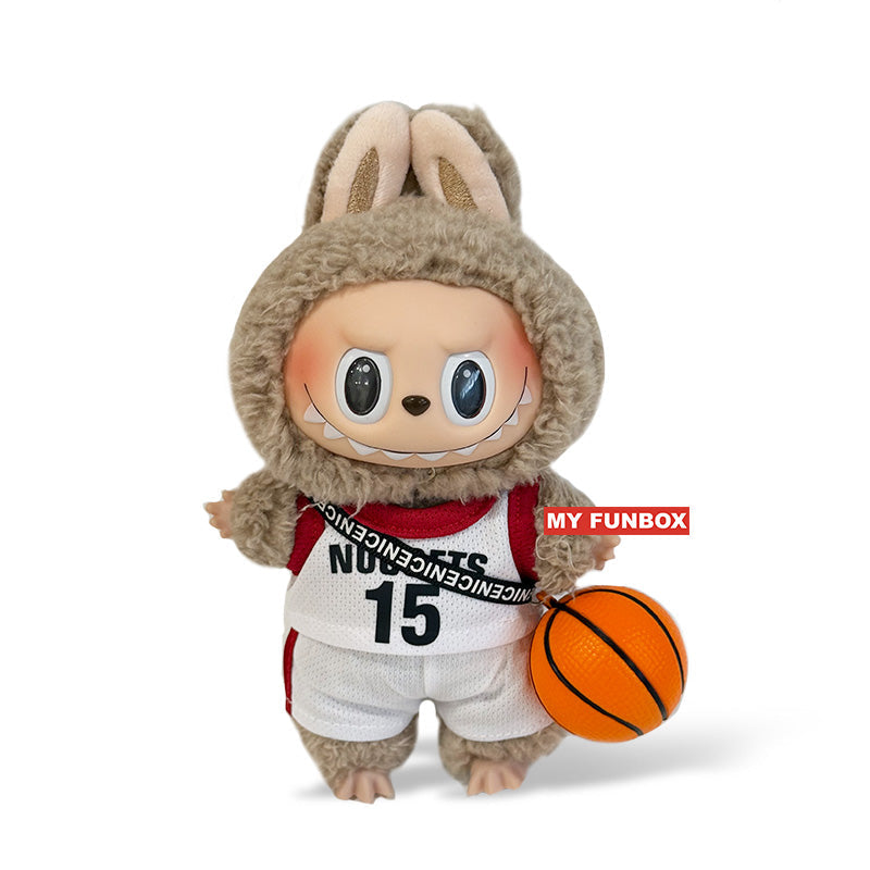 Labubu Outfit - Red and White Jersey + Basketball – MYFUNITY